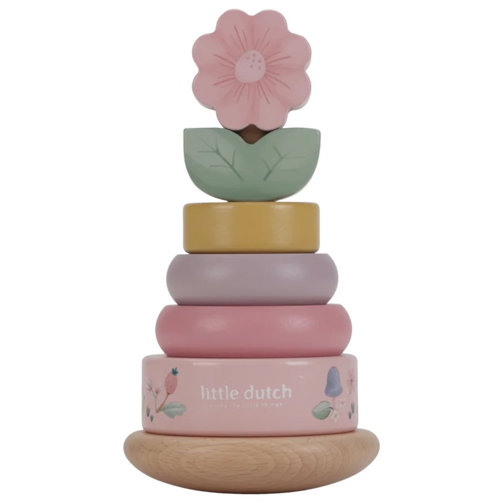 Little Dutch Wooden Flower Rocking Ring Stacker - Fairy Garden – All ...
