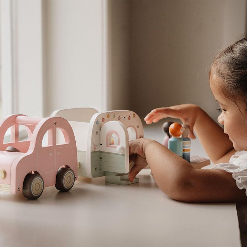 Little Dutch Toy Car With Caravan – All The Kids
